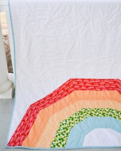 Giant Rainbow Quilt Finished!